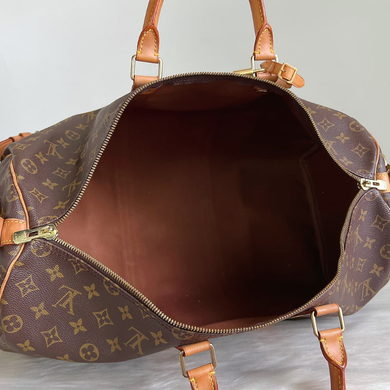 Louis Vuitton Signature Monogram Bandouliere Keepall 50 Travel Bag Ful ...