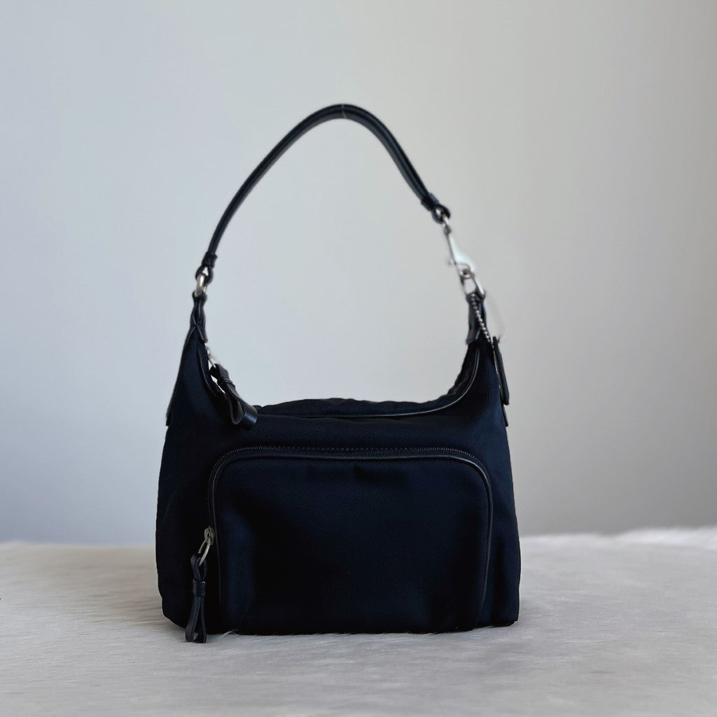 Coach Black Front Pocket Small Shoulder Bag
