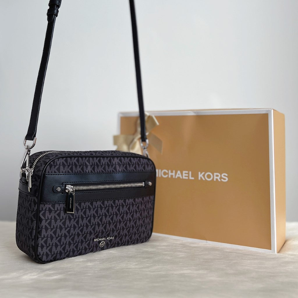 Michael Kors MK Monogram Front Logo Crossbody Shoulder Bag New In Box