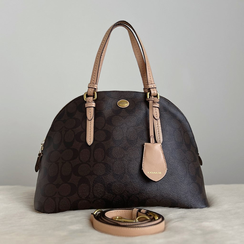 Coach Signature Monogram Front Logo 2 Way Shoulder Bag – Luxury Trade